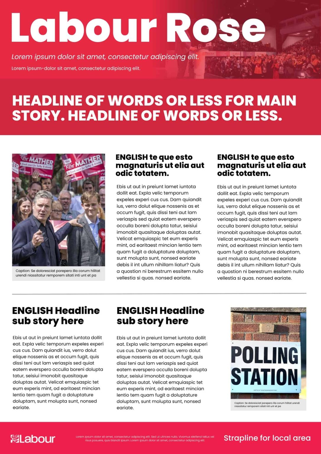 Labour Templates | Website, Social Media, Email, Print, Video...