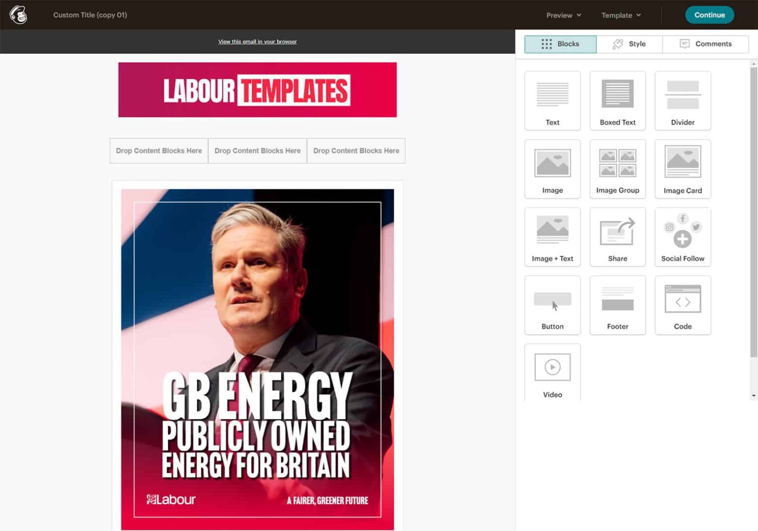 Labour Templates | Website, Social Media, Email, Print, Video...