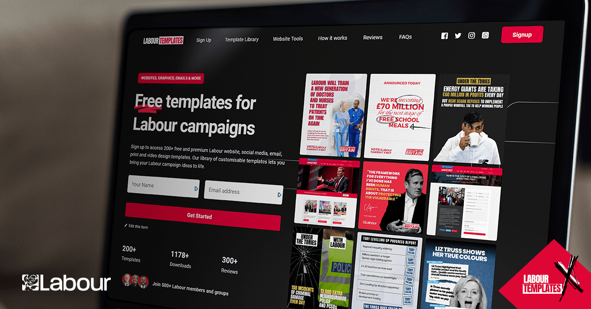 Labour Templates | Website, Social Media, Email, Print, Video...