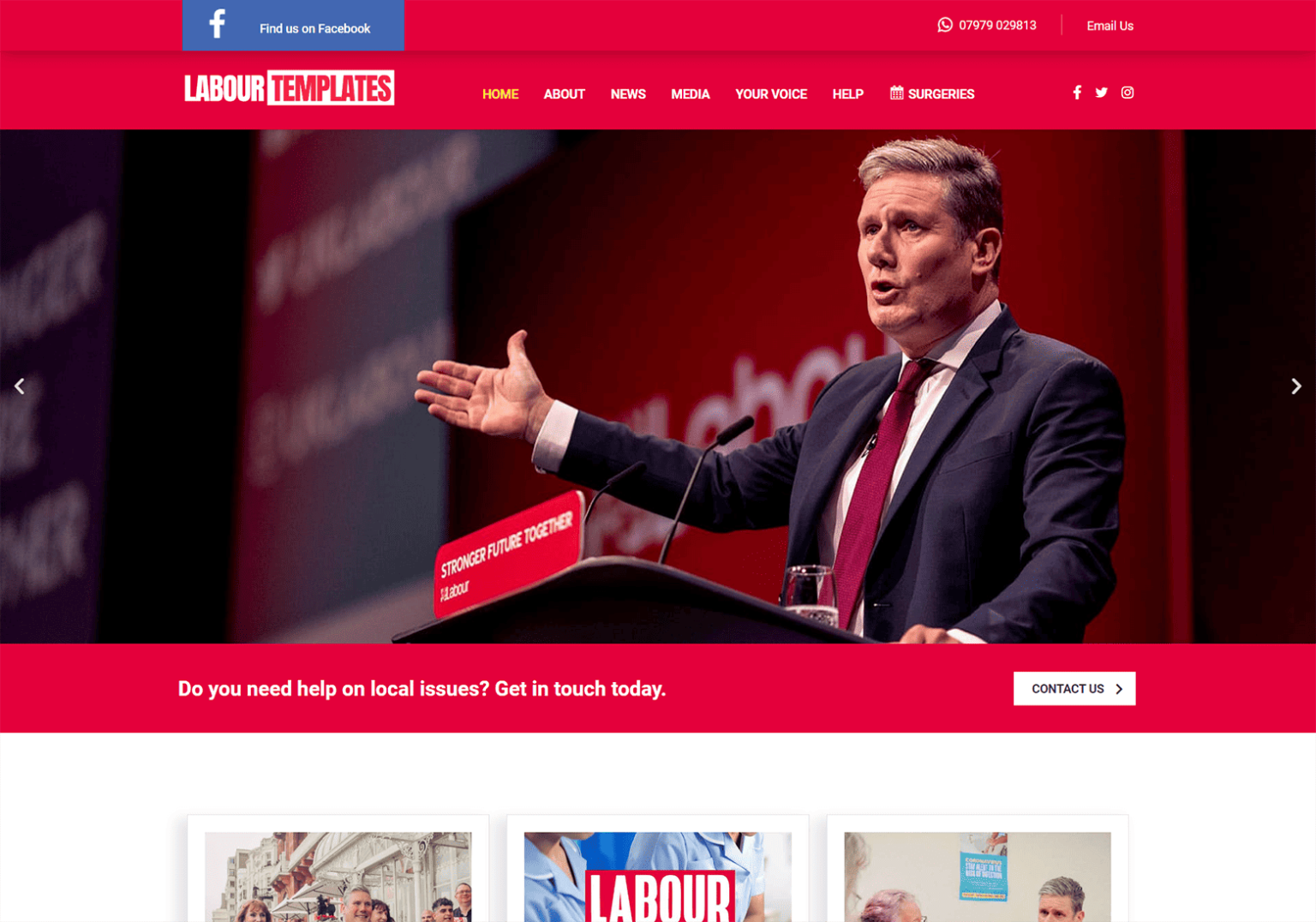 Labour Templates | Website, Social Media, Email, Print, Video...