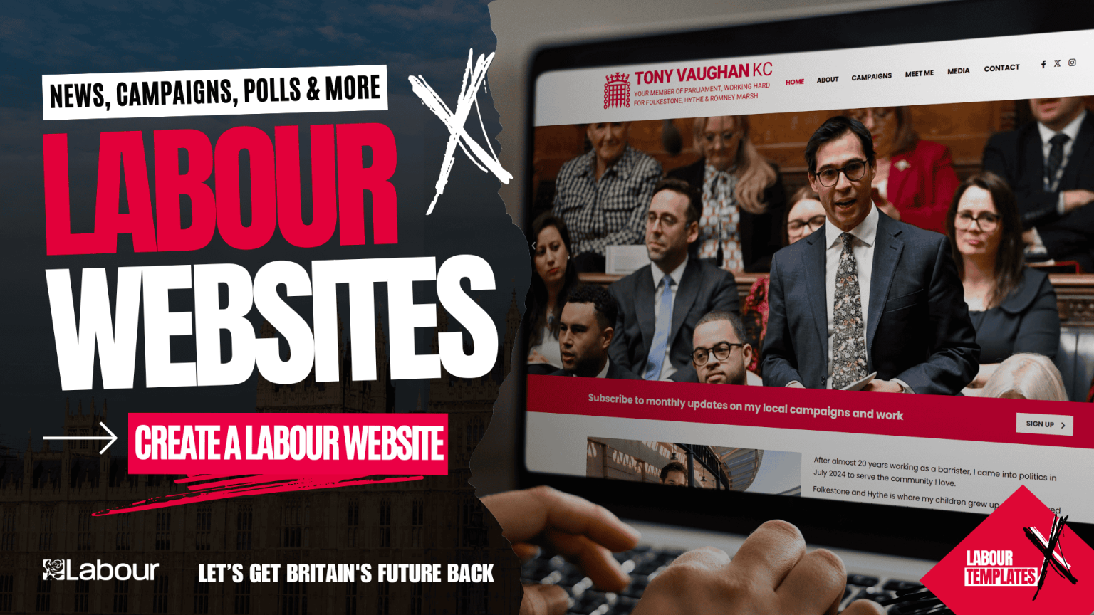 Labour Templates | Website, Social Media, Email, Print, Video...